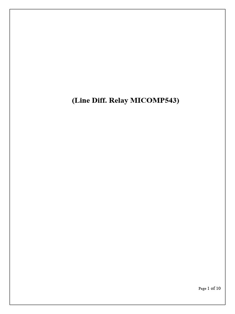 MICOM P543 2 Test Procedures | PDF | Electronics | Telecommunications