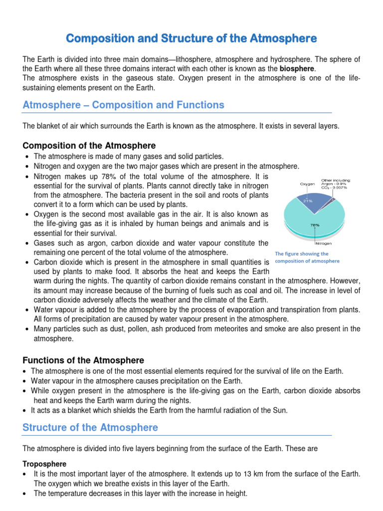 Gas layer of earth | PDF | Atmosphere Of Earth | Atmosphere