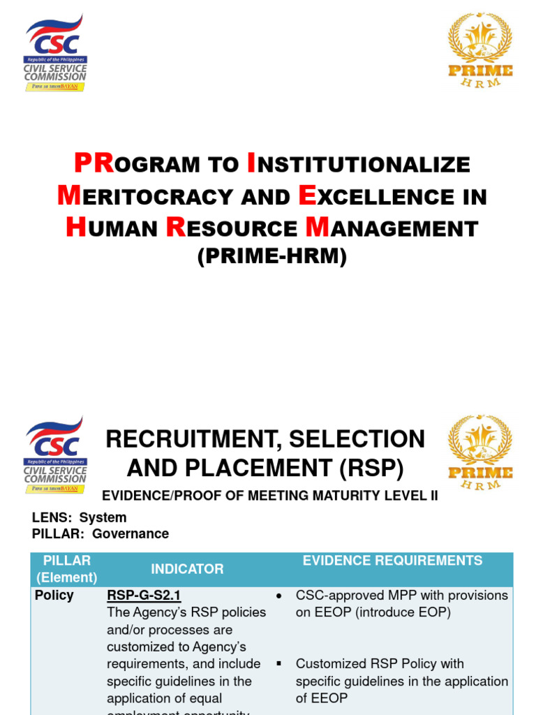 1 - Prime-Hrm Evidence Requirements | PDF | Recruitment | Governance