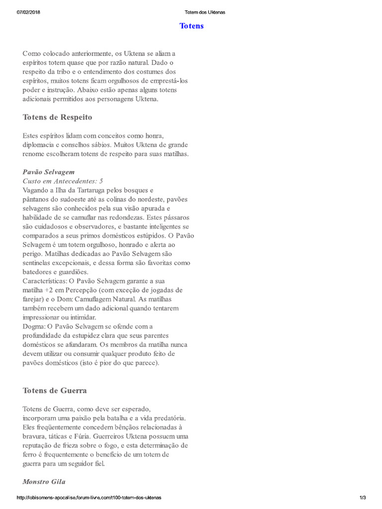 Totens Uktena | PDF
