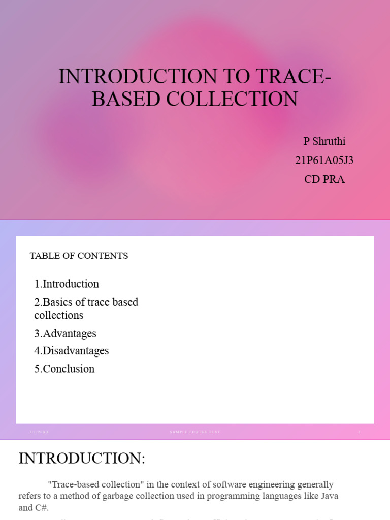 trace baced collection | PDF | Computing | Computer Programming trace baced collection | PDF | Computing | Computer Programming