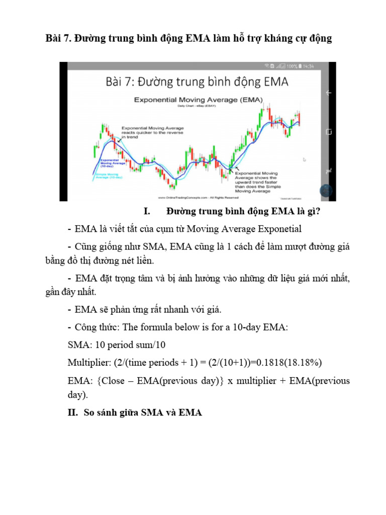 Bài 7. Đư NG Trung Bình Đ NG EMA | PDF