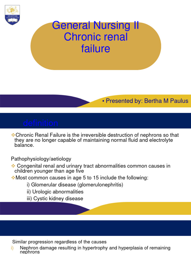 Chronic renal failure | PDF | Kidney | Organ (Anatomy)