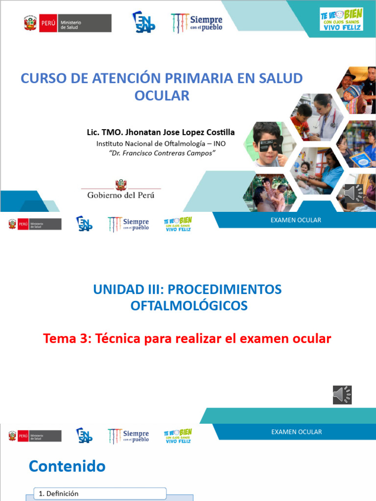 Tema 3. Examen Ocular Externo | PDF | Ojo | Oftalmología