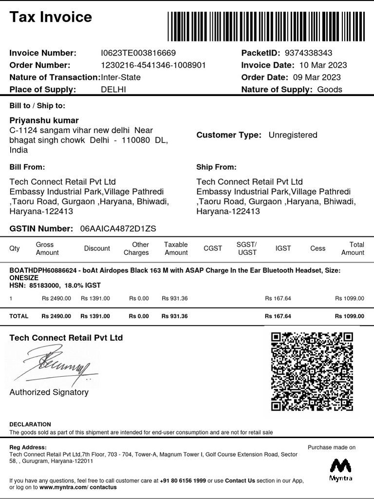 Item Invoice Download | PDF | Taxation | Payments