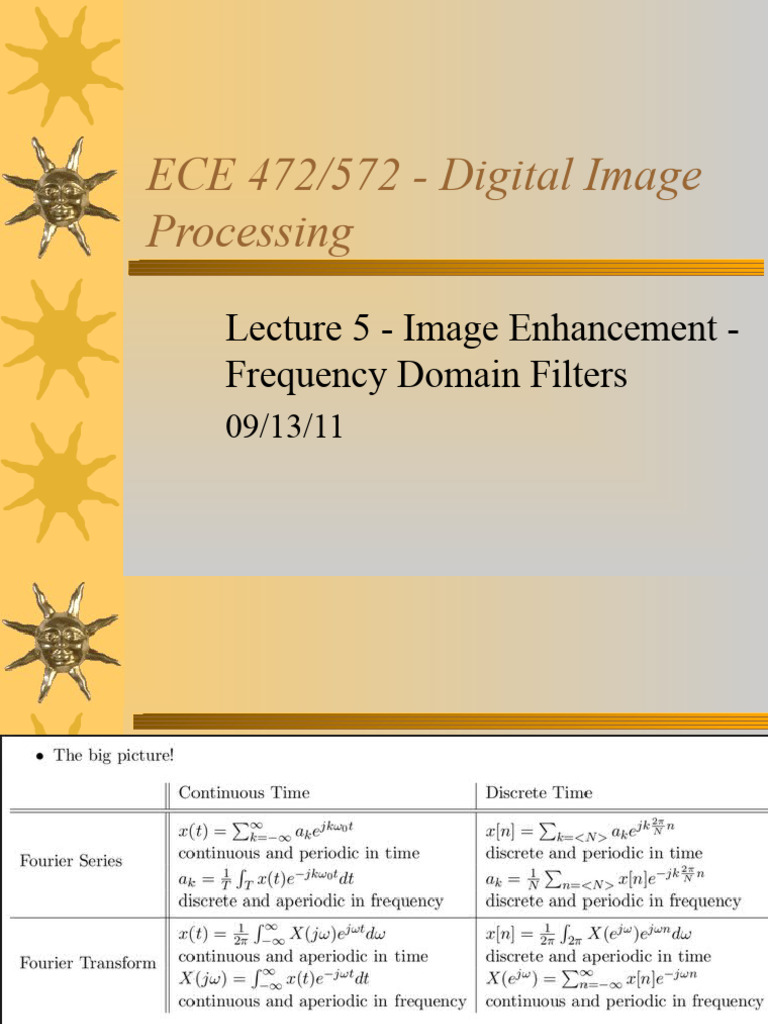 Lecture05 Enhancement Frequency | PDF | Fourier Transform | Spectral ...