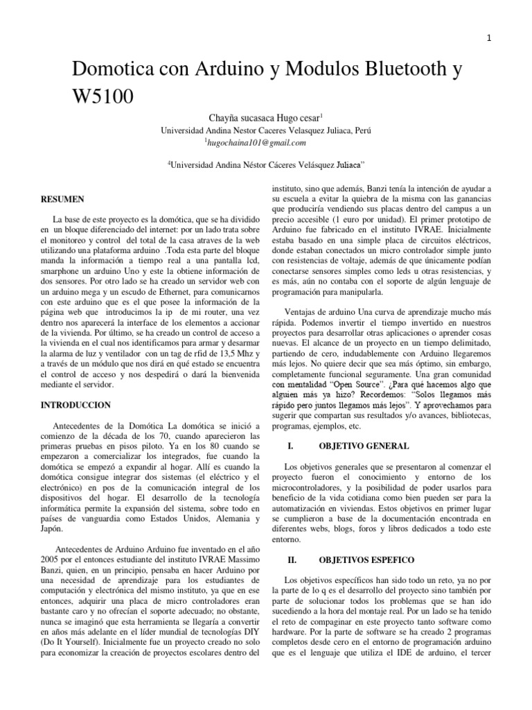 Domótica con Arduino y Bluetooth | PDF | Punto de acceso inalámbrico | Informática