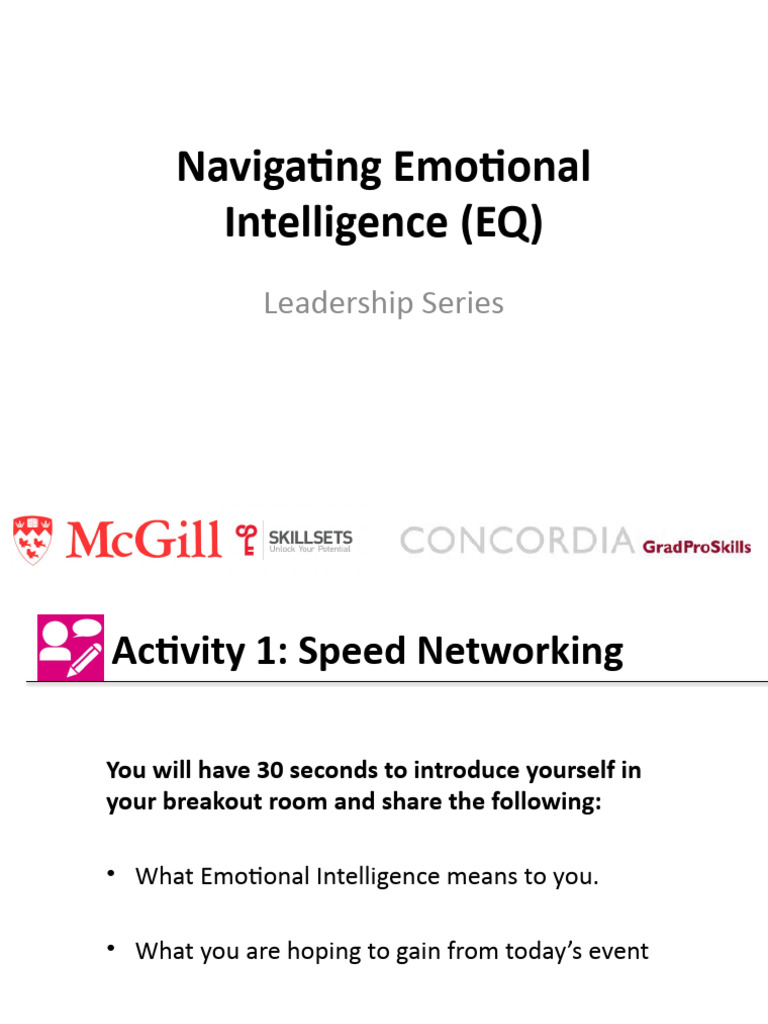Navigating Emotional Intelligence Workshop Slides | PDF | Emotional Intelligence | Empathy