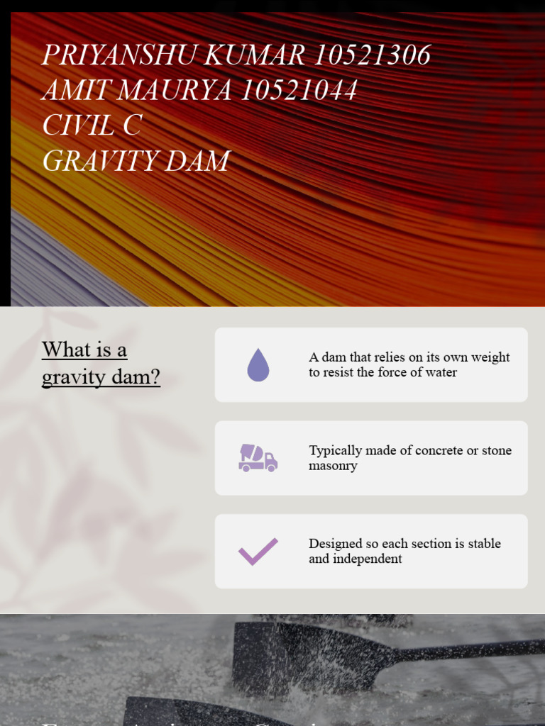 Understanding Gravity Dams: Design & Forces | PDF | Dam | Pressure