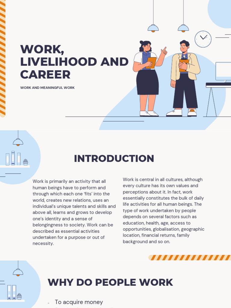 Work, livelihood and career | PDF | Identity (Social Science) | Self Esteem