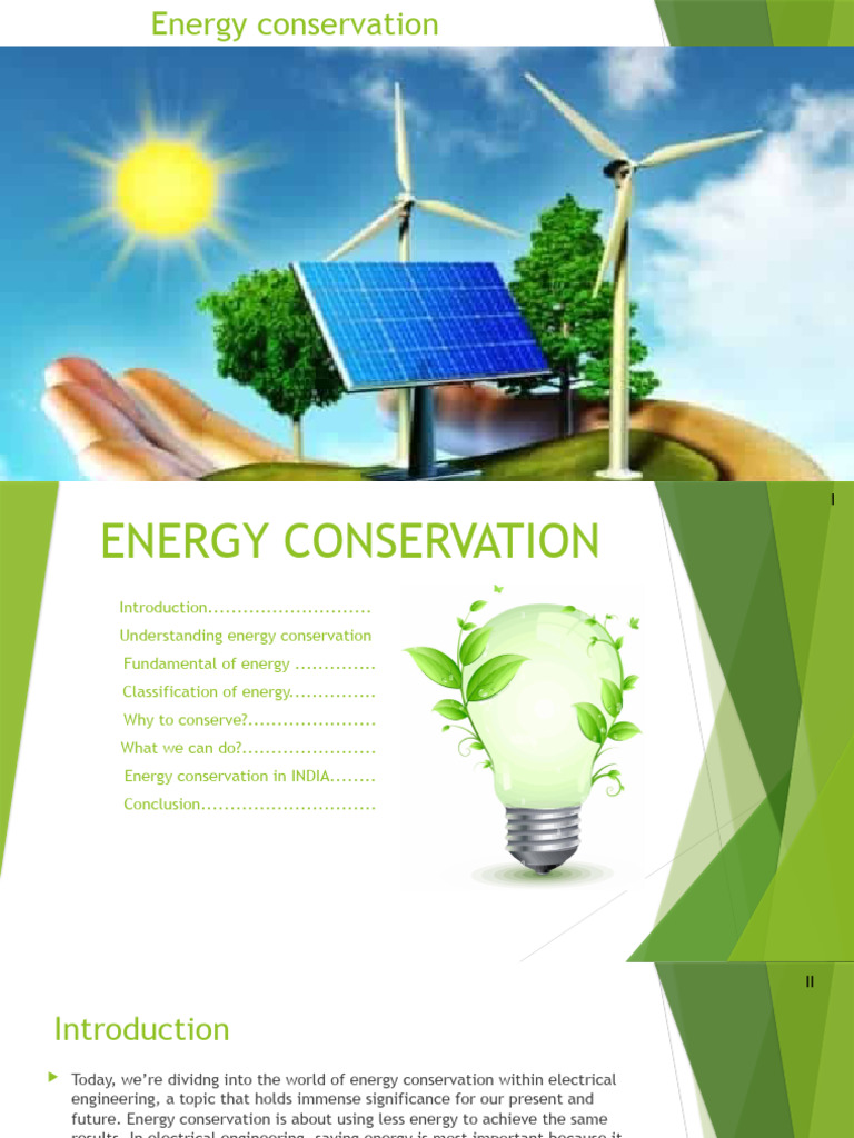 of Energy Conservation Within Electrical Engineering | PDF | Renewable ...