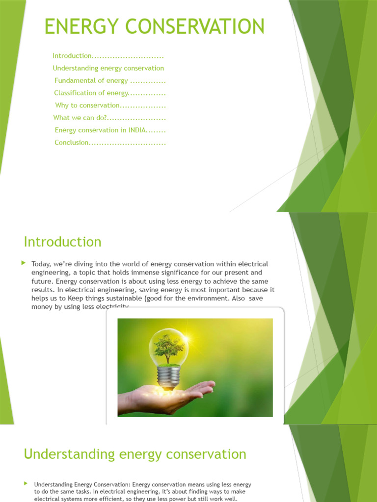 Energy Conservation | PDF | Renewable Energy | Energy Conservation