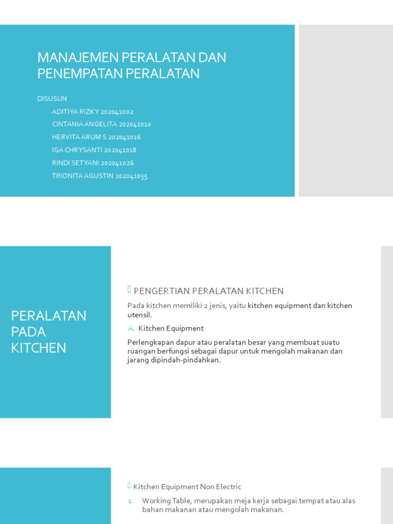 Manajemen Peralatan Dan Penempatan Peralatan | PDF
