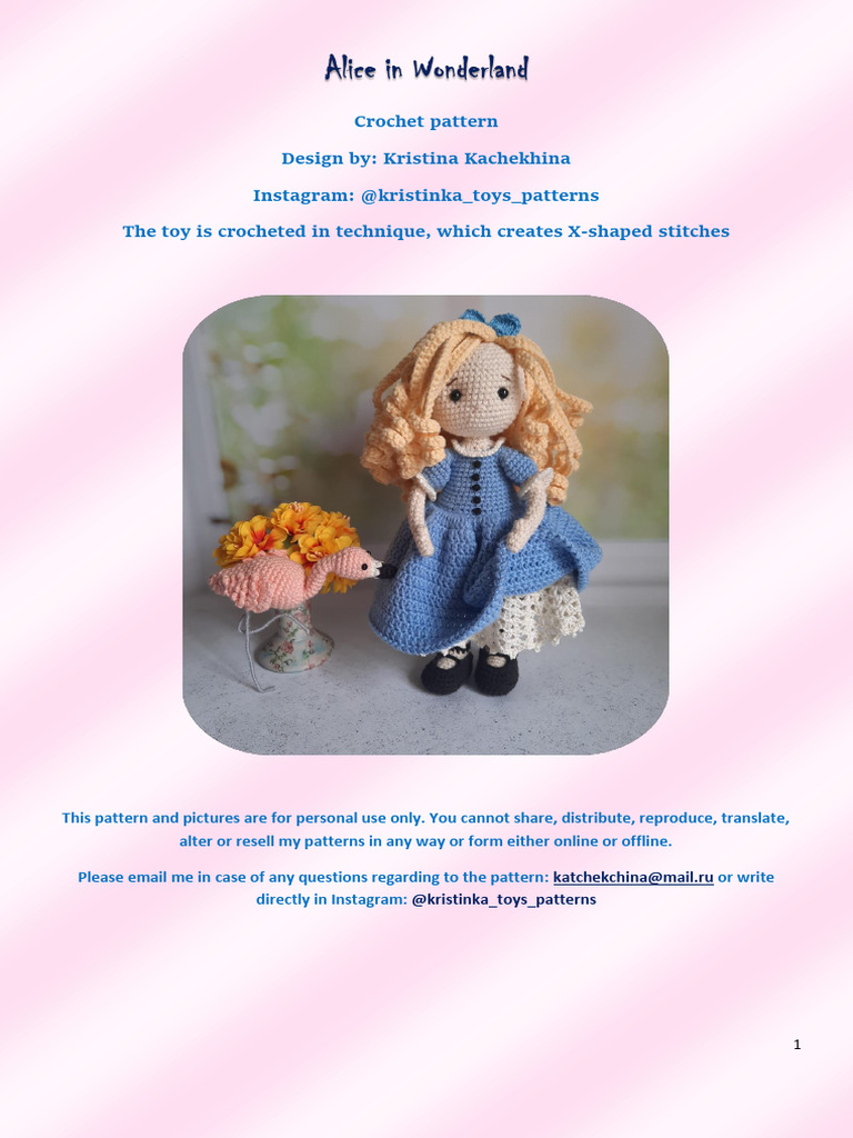 Alice in Wonderland Kristina Kachekhina | Download Free PDF | Crochet ...