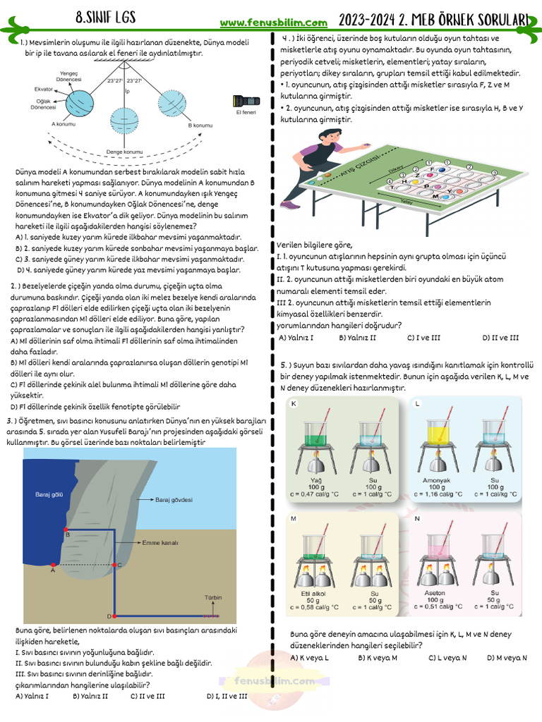 2023-2024-meb-2.-ornek-sorular-TONER-DOSTU- | PDF
