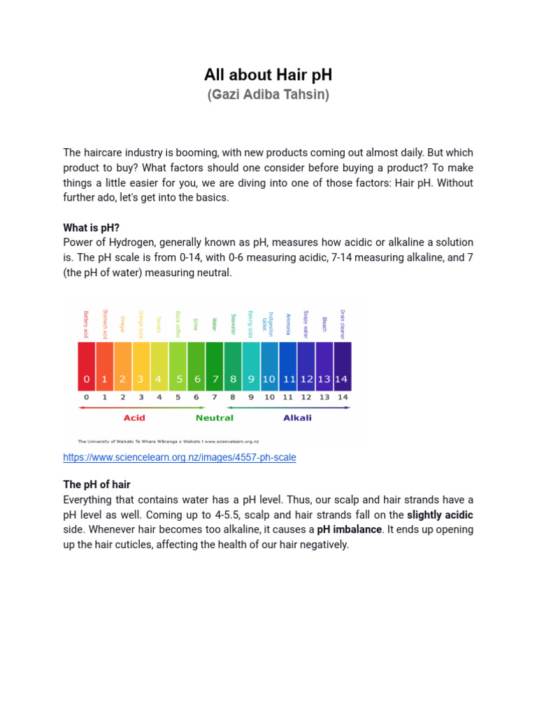 All About Hair PH | PDF | Ph | Hair Care