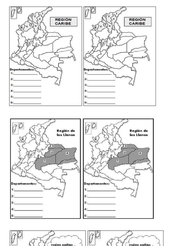 Mapa Por Regiones Naturales Con Sus Departamentos | PDF
