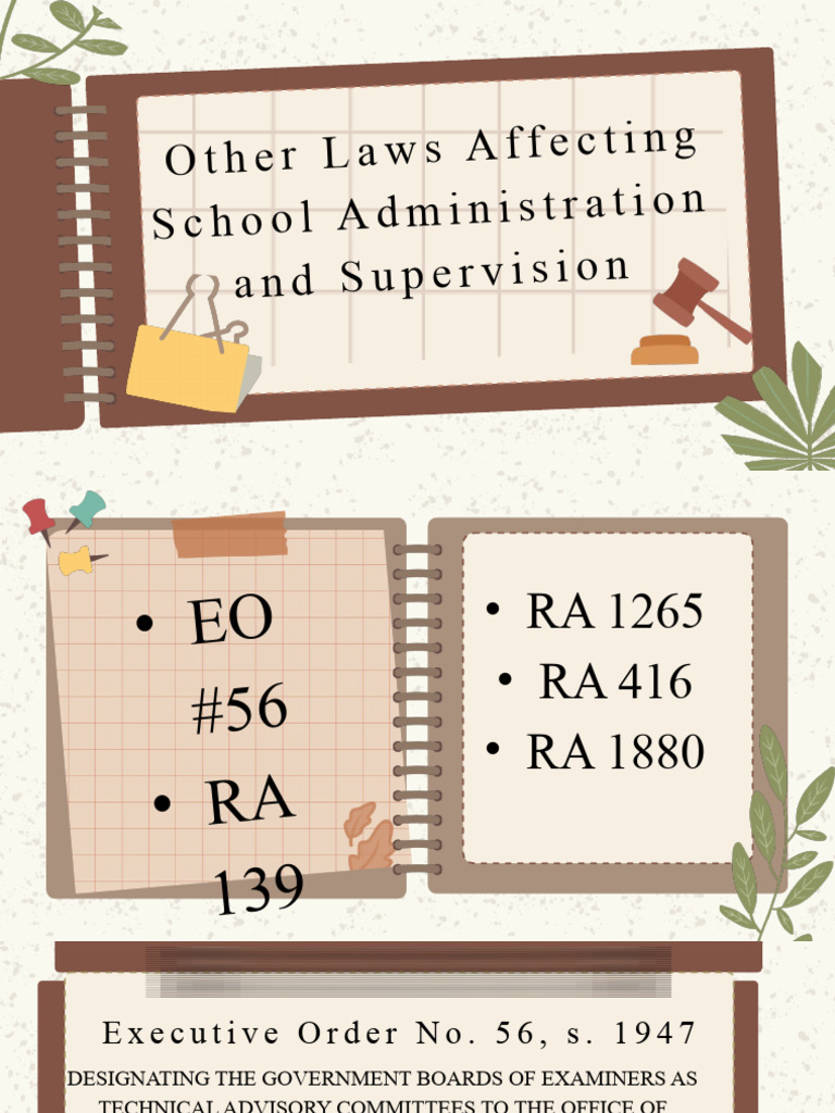 Laws Governing School Administration | PDF | Employment | Board Of ...