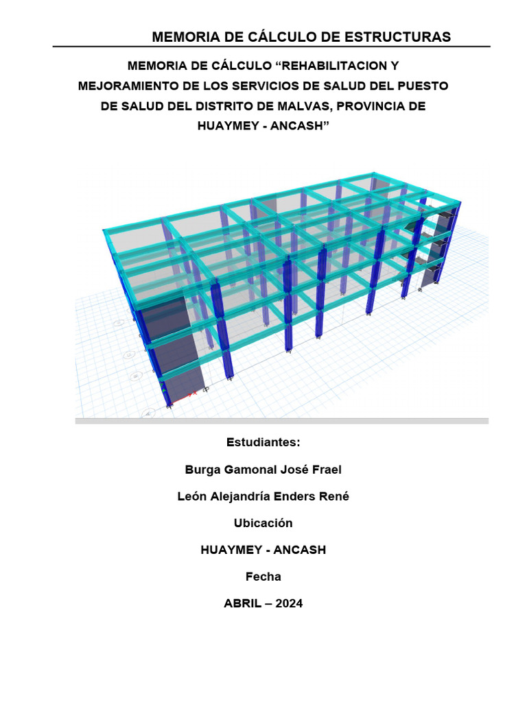 Memoria de Cálculo Estructural - Sismos | PDF | Ingeniería estructural | Rigidez