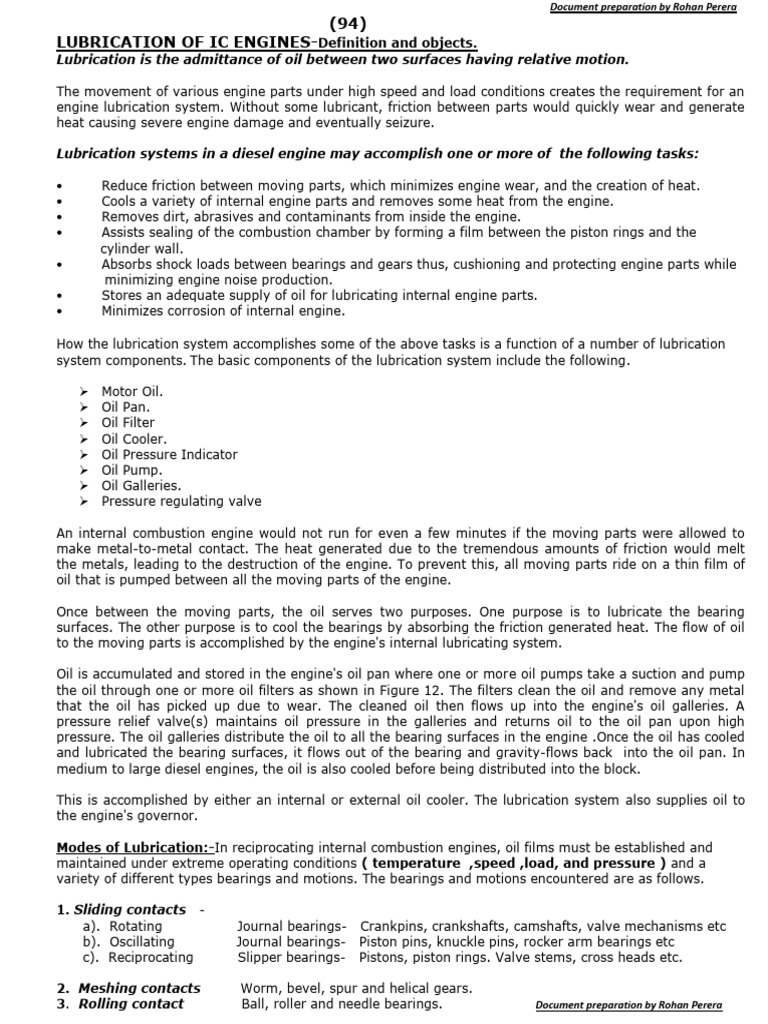 Lubrication System | PDF | Motor Oil | Petroleum