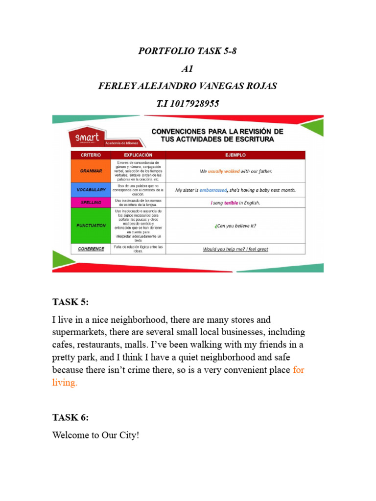 Portfolio Task 5 To 8 Ferley | PDF