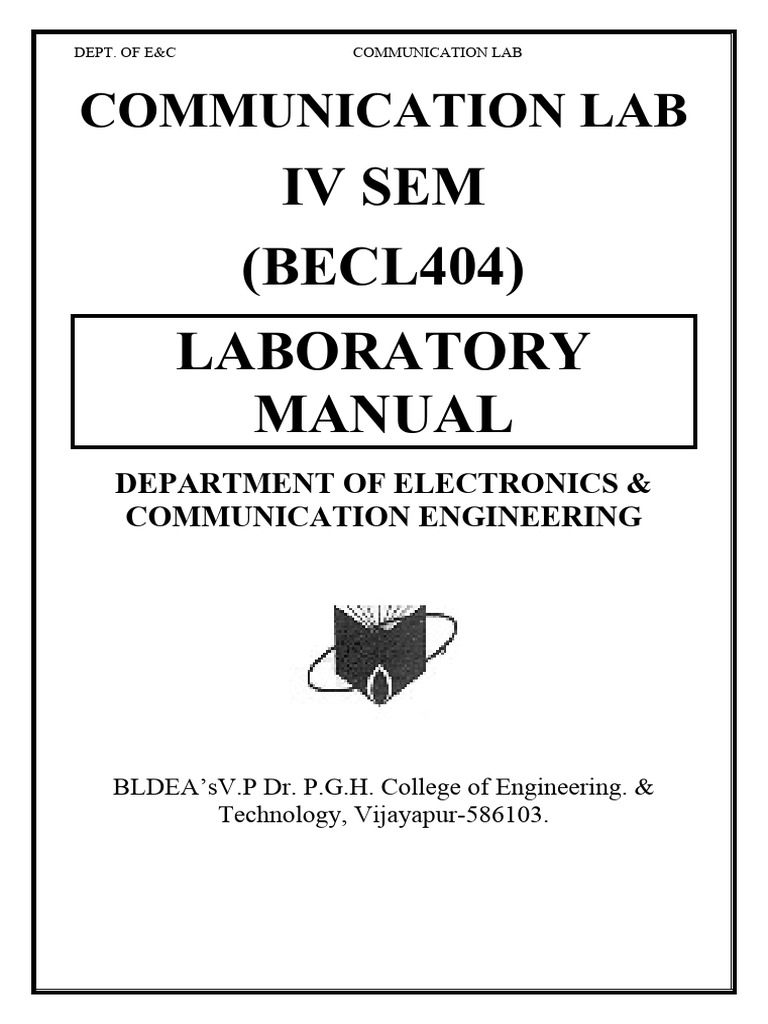 Communication Lab Manual for BECL404 | PDF | Modulation | Detector (Radio)