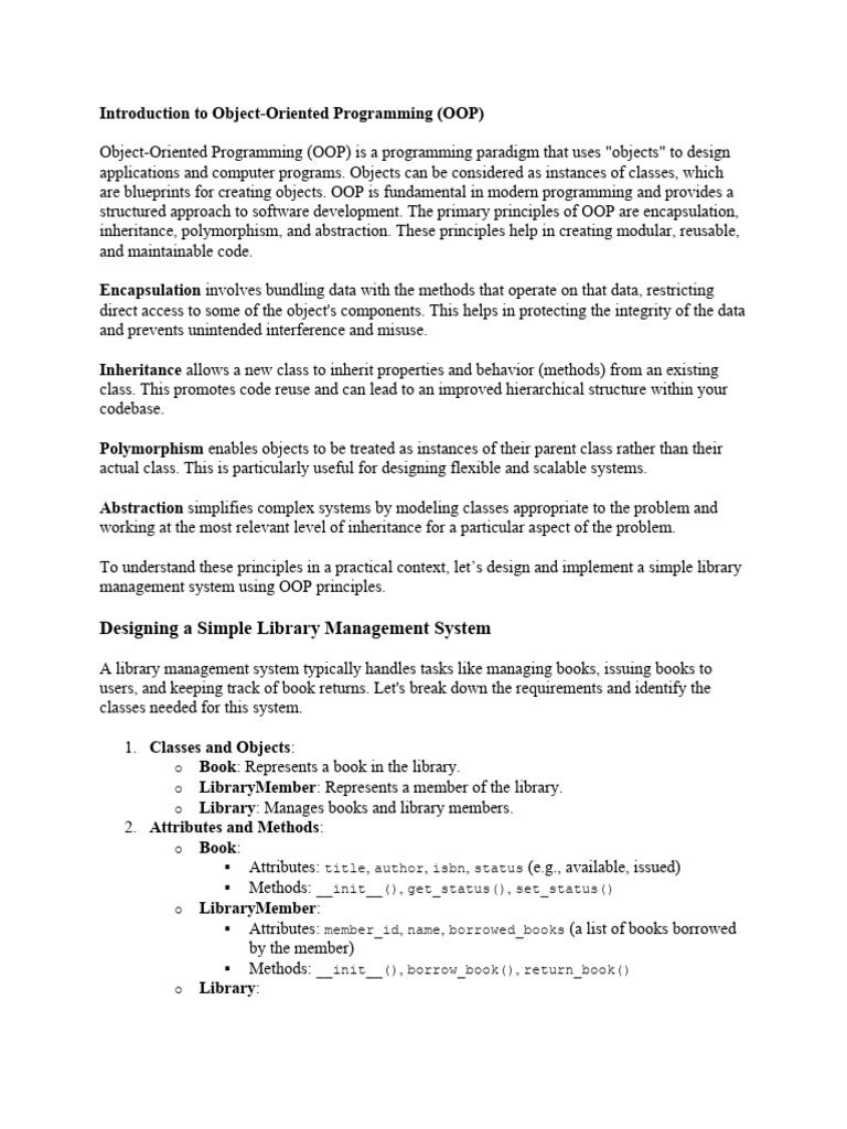 Introduction to Object | Download Free PDF | Object Oriented Programming | Class (Computer ...