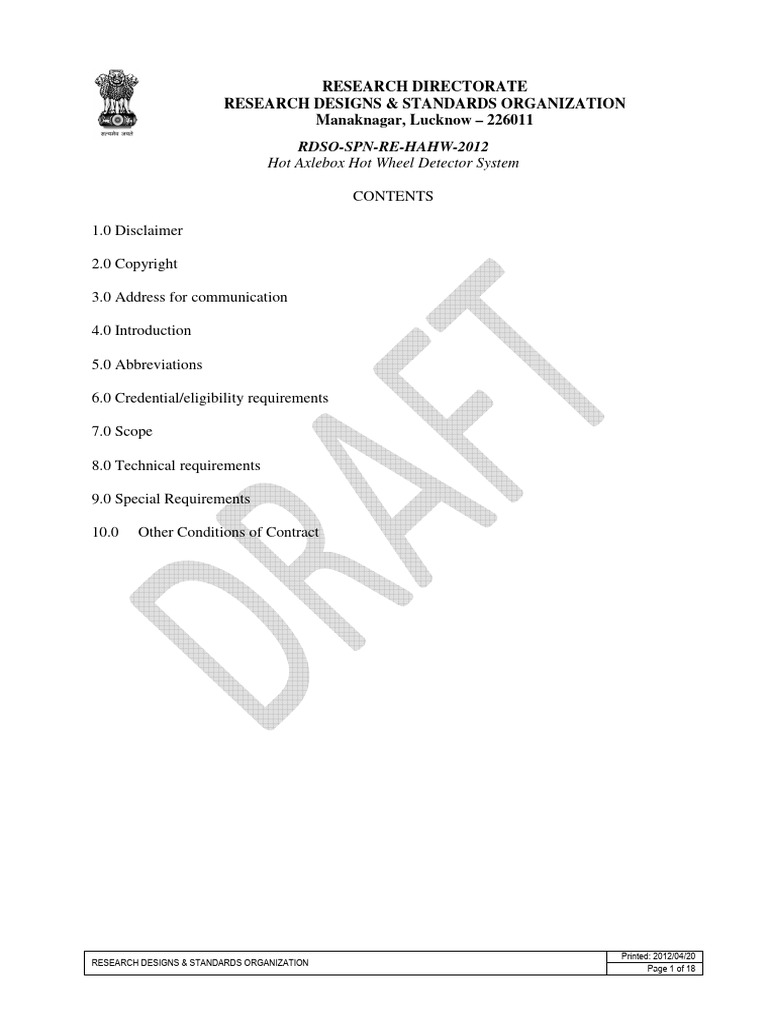 Specification for Hot Axlebox Hot-Cold Wheel Detector 22-03-2012 ...