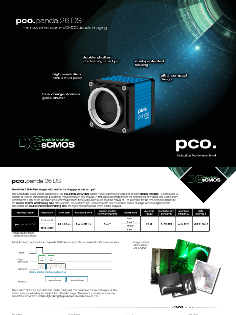 Pco Panda 26 DS USB Flyer | PDF | Shutter (Photography) | Frame Rate