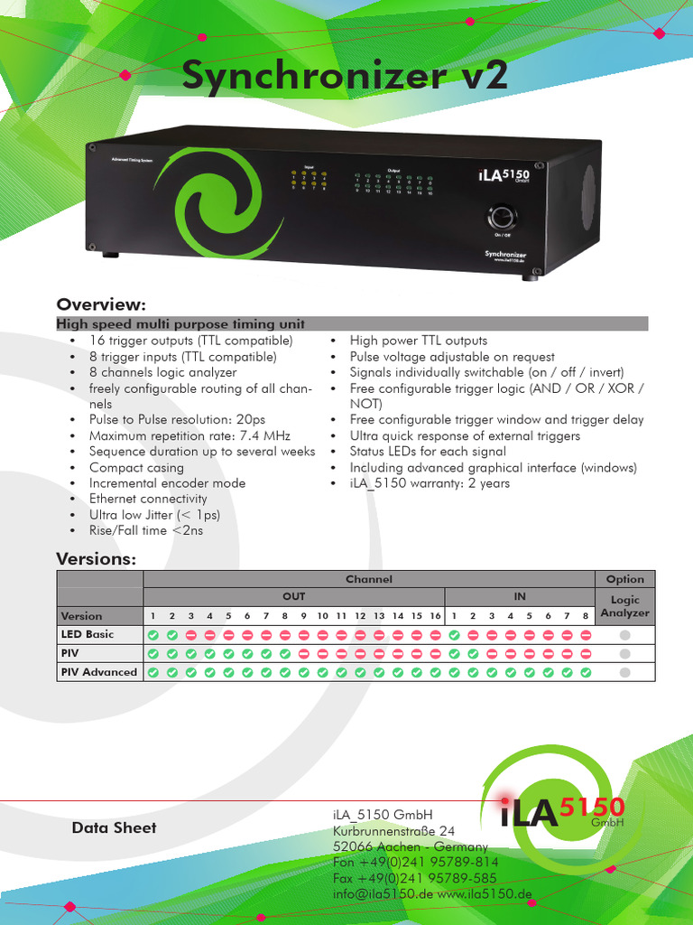 ila-5150-data-synchronizer-v2 | PDF | Electrical Circuits | Computing