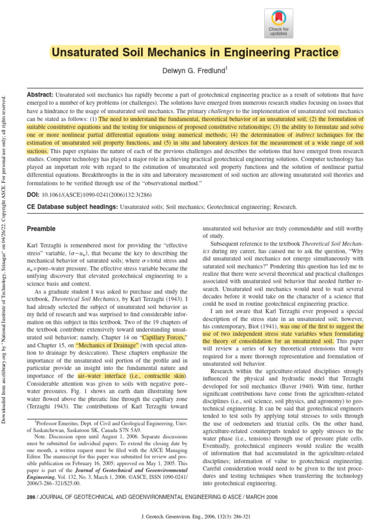 (Asce) 1090-0241 (2006) 132 3 | PDF | Soil Mechanics | Geotechnical Engineering