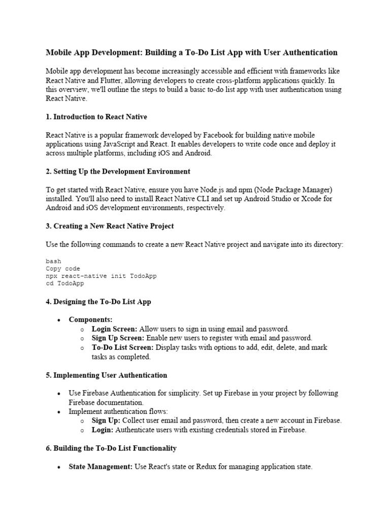 Mobile App Development Pdf Mobile App Android Operating System