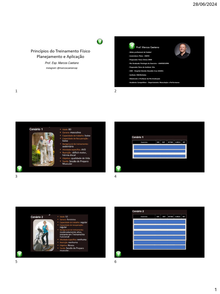 Aula Princípios TF Physio Cursos 2024 | PDF | Estímulo (Fisiologia) | Glicolise