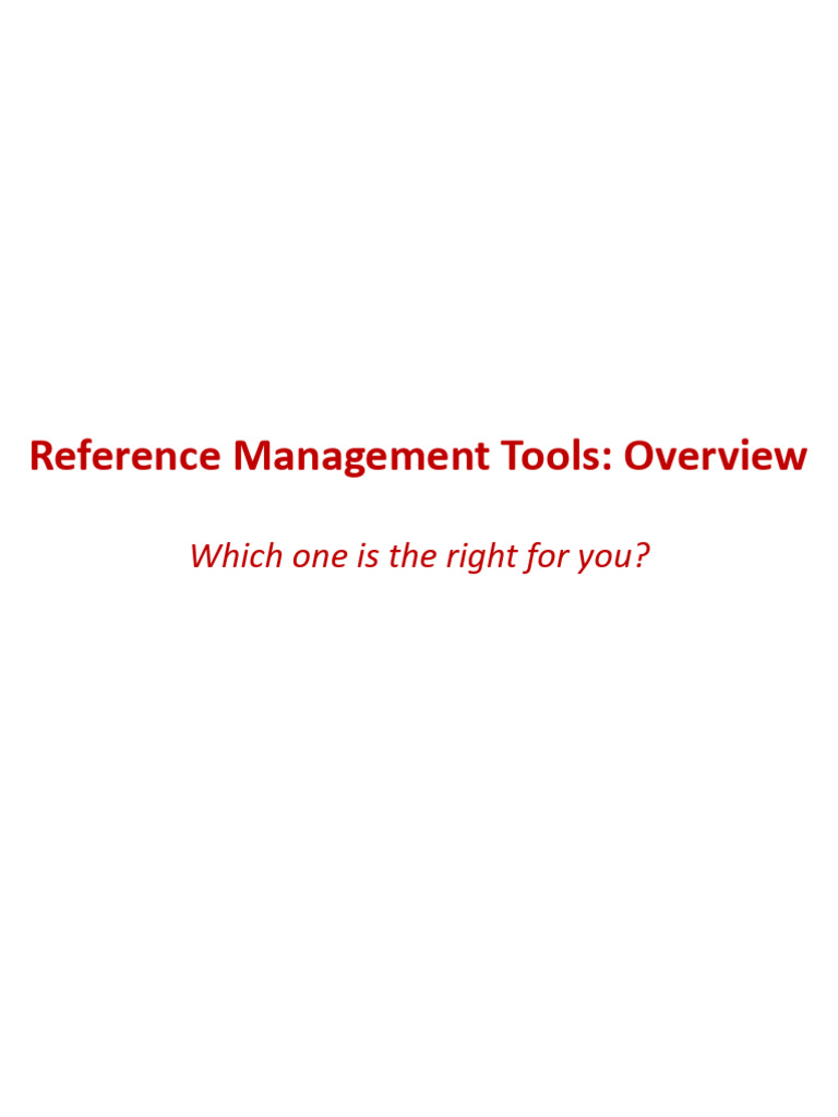 Reference Management Pdf Information Science Information Technology