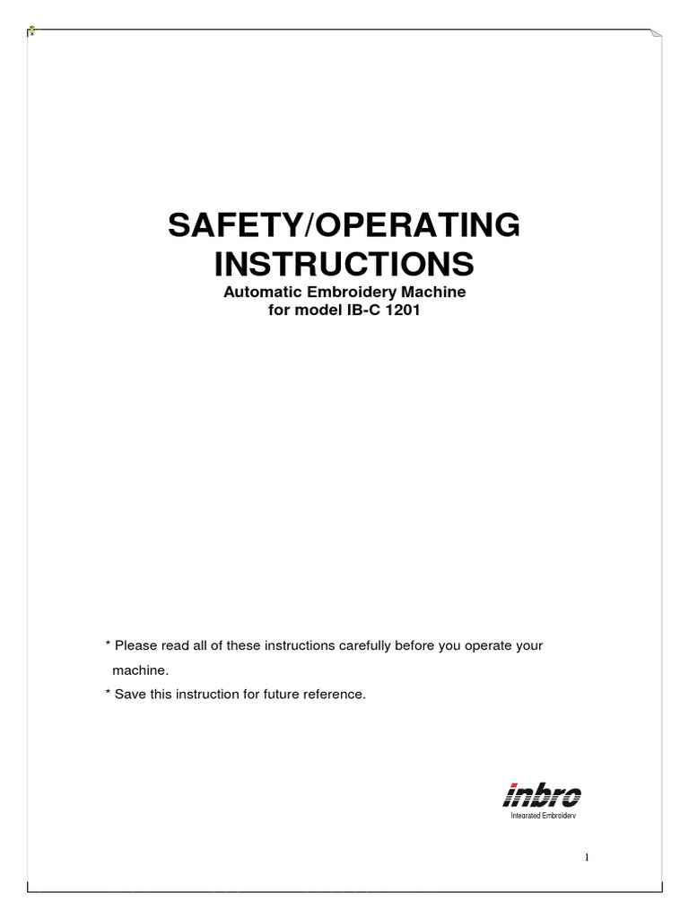 Safety Instructions IB-C 1201 | PDF | Belt (Mechanical) | Screw