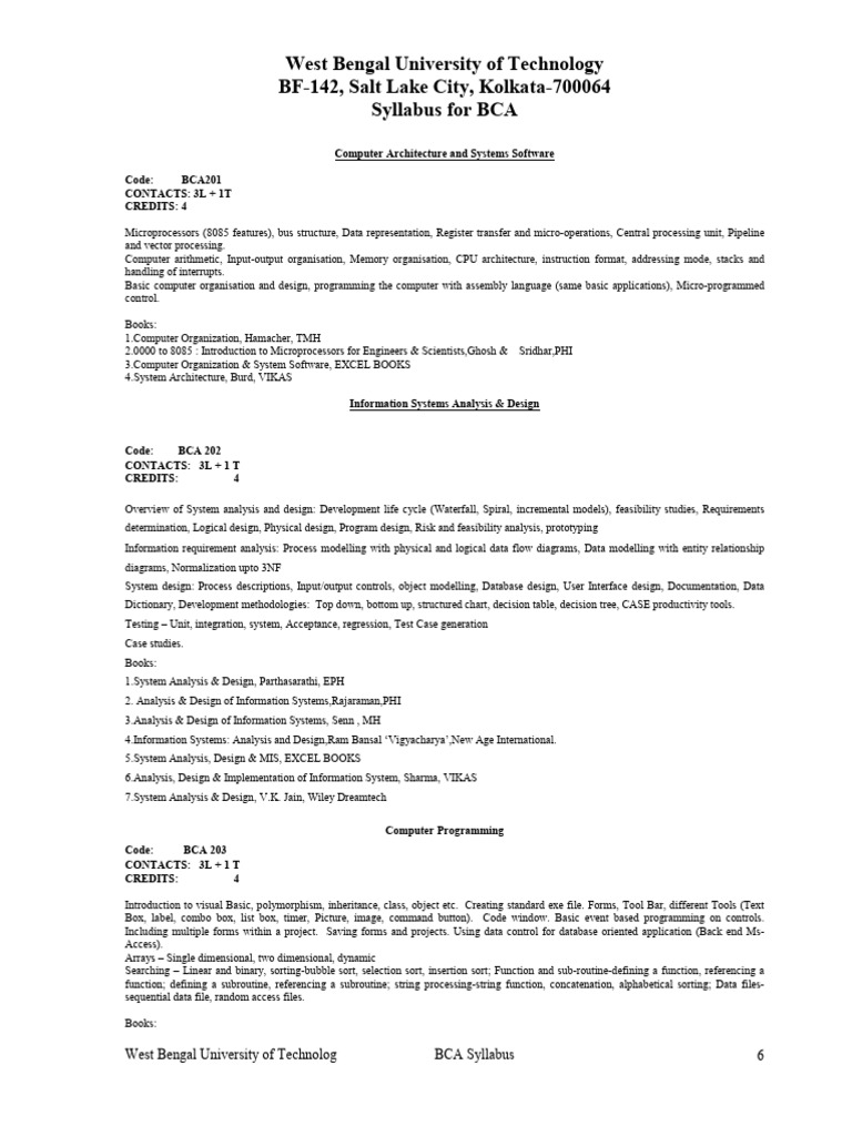 BCA New WBUT-6 | PDF | Central Processing Unit | System
