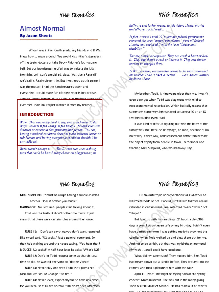 Almost Normal | PDF | Intellectual Disability