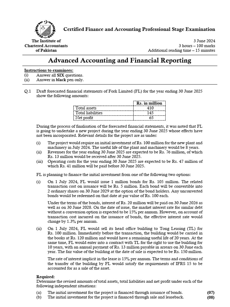 Cfap 1 Afr Summer 2024 | Download Free PDF | Bonds (Finance) | Interest