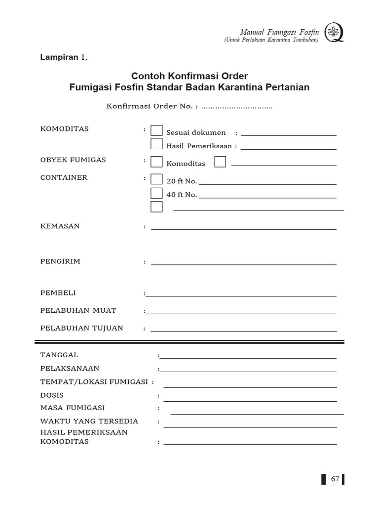 Form Fumigasi | PDF