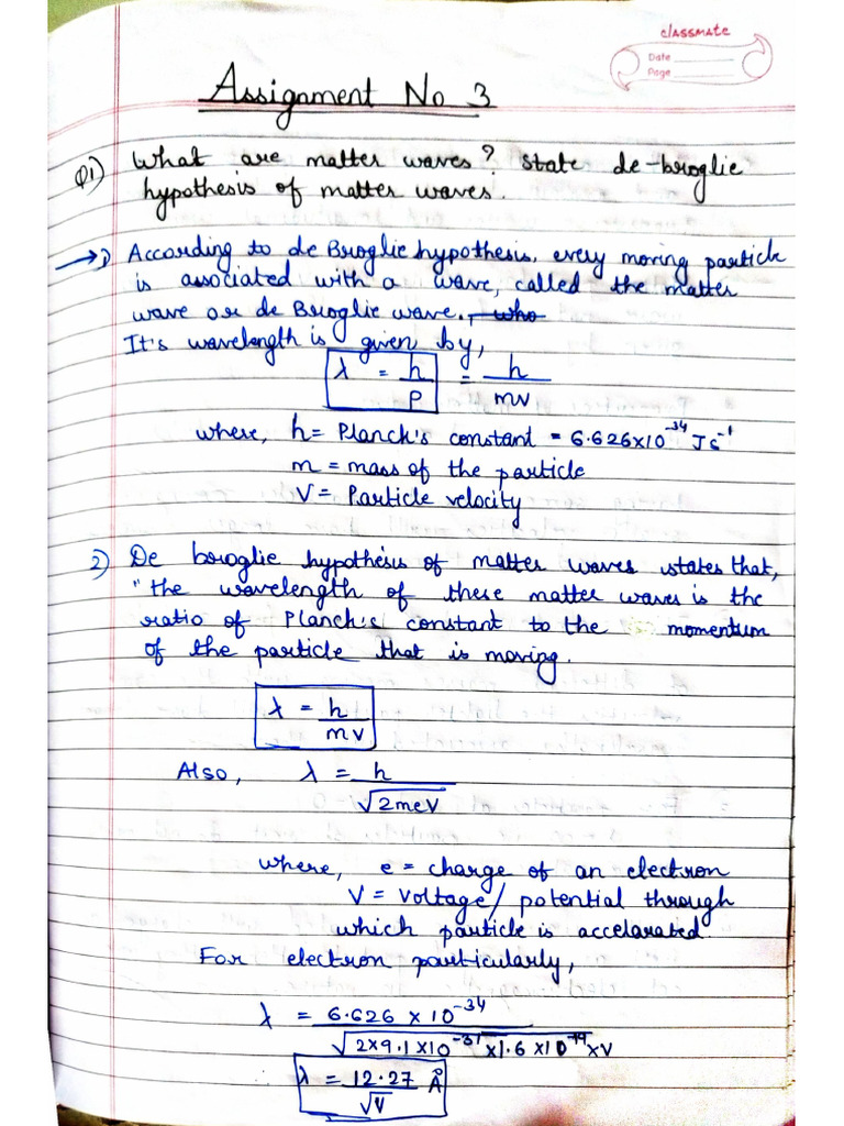 Physics - Assignment 3 | PDF