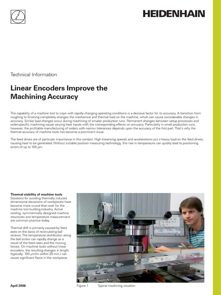 Heidenhainlinear Encoders Improve The Machining Accuracy Pdf Machining Accuracy And Precision