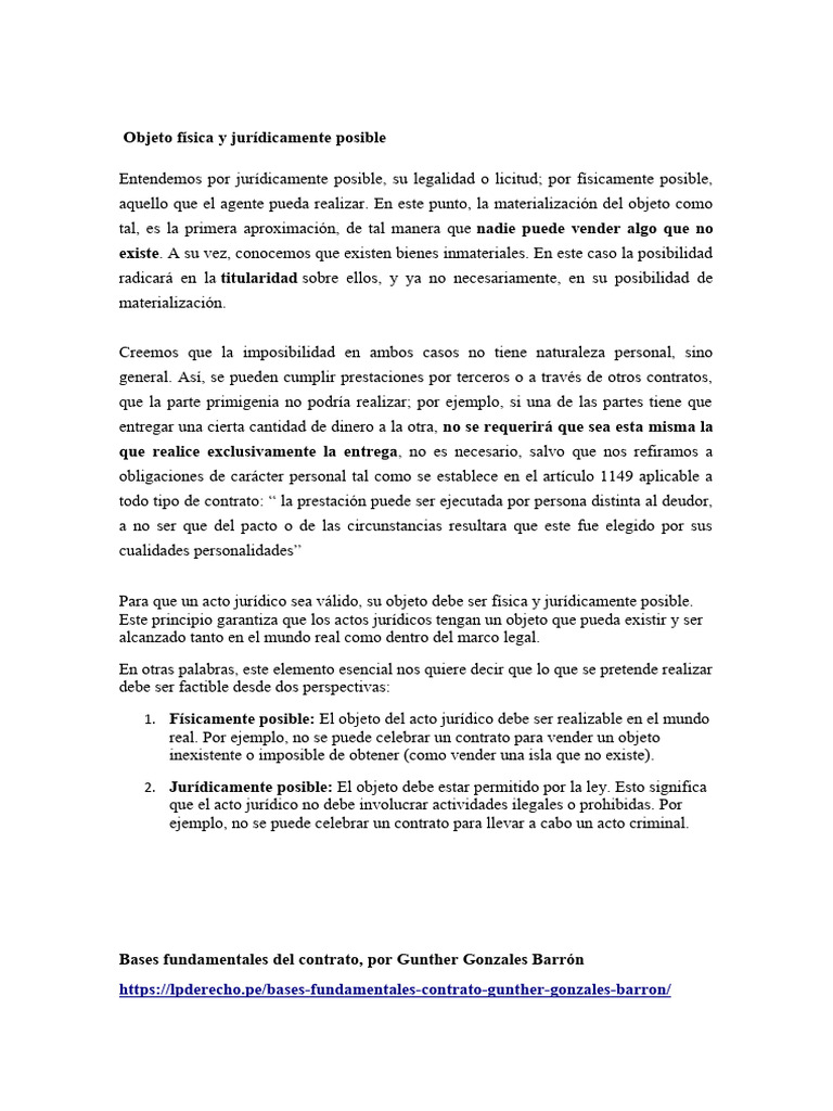 Objeto Física y Jurídicamente Posible- Parte JESSICA | Descargar gratis ...