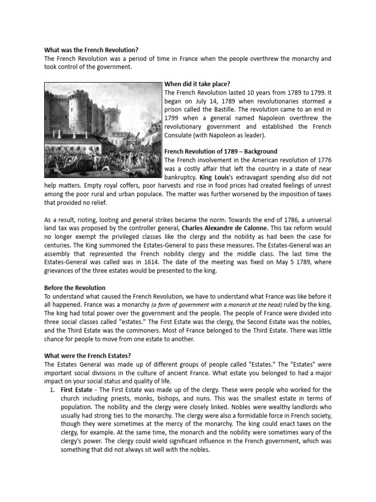 French Revolution Weekend BA | PDF | French Revolution | Nobility