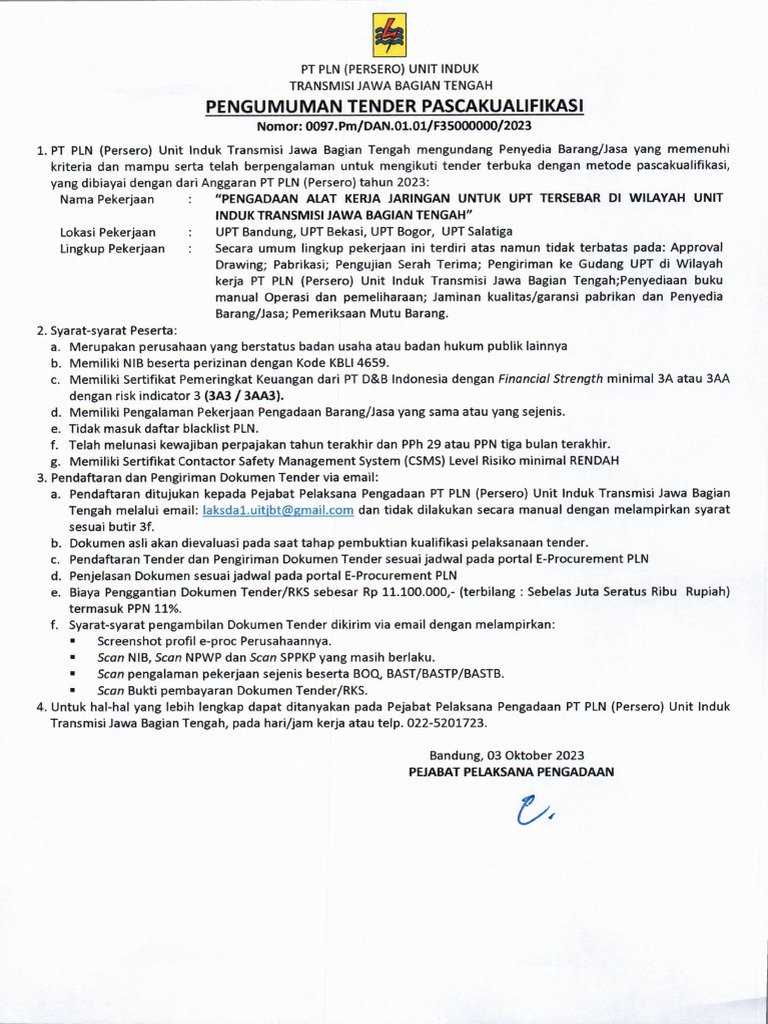 04101139-Pengumuman PDKB Jaringan | PDF