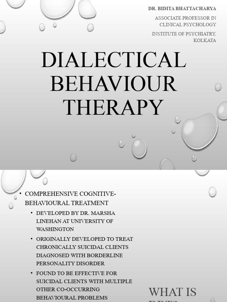 Dialectical Behavioural THerapy-IN A NUT SHELL | PDF | Dialectical ...
