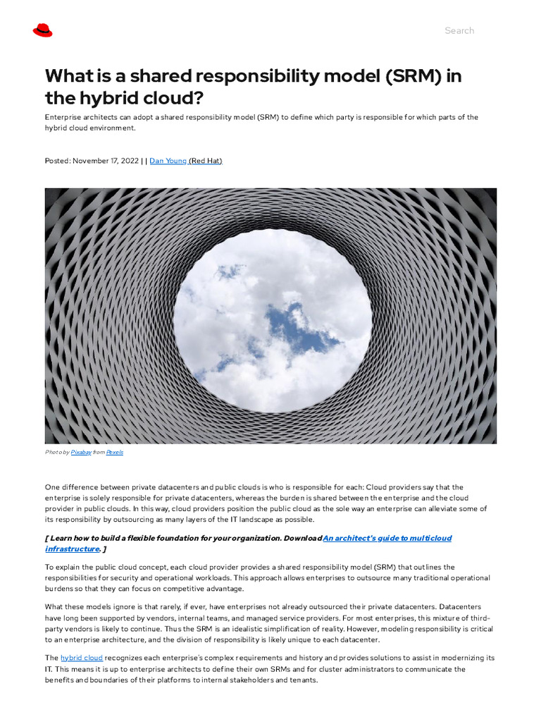 Hybrid Cloud Shared Responsibility Model | PDF | Cloud Computing ...