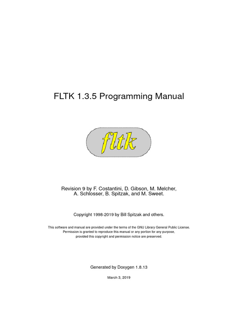 FLTK | PDF | Software | Computer Science