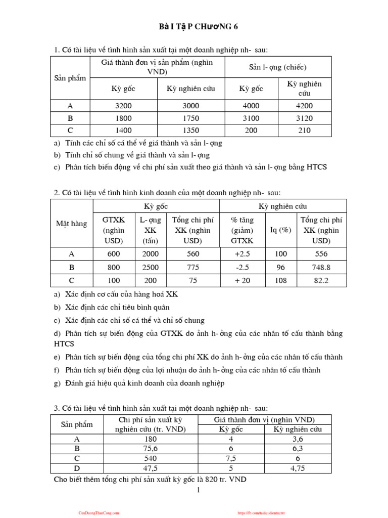 nguyen-ly-thong-ke-kinh-te__bt-chuong-6 - [cuuduongthancong.com] | PDF