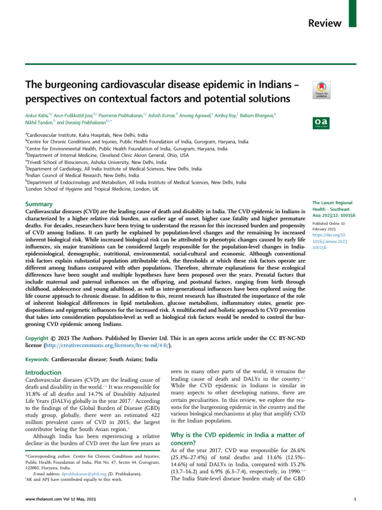 CVD lancet paper | PDF | Cardiovascular Diseases | Medicine