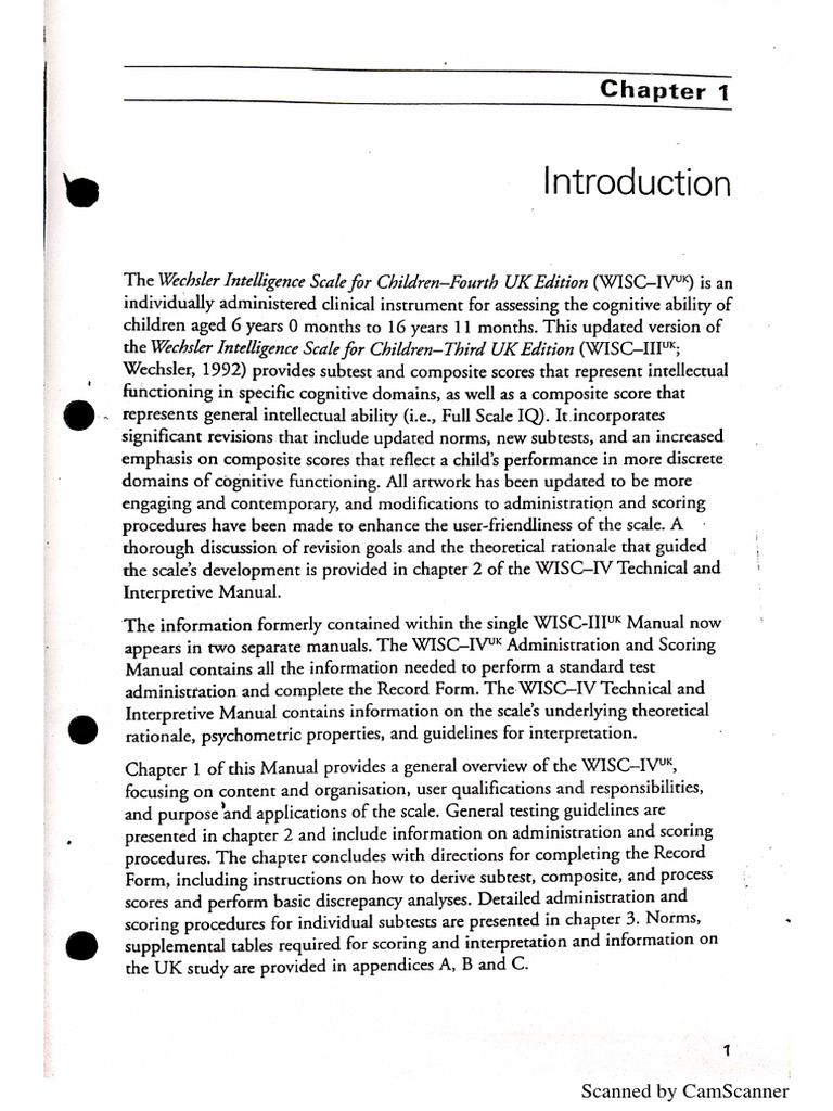 WISC Score Interpretation Guide | PDF